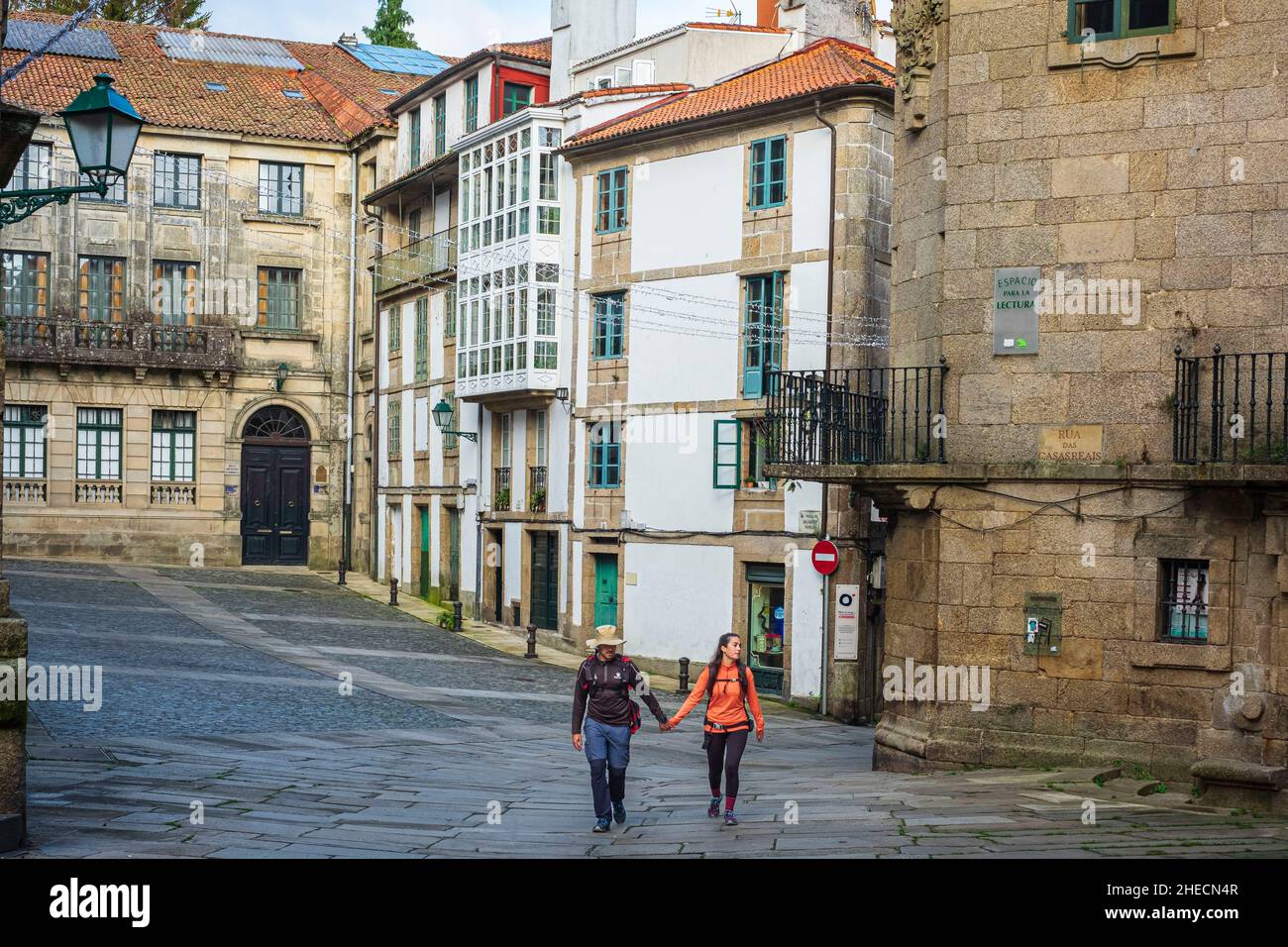 Spain, Galicia, Santiago de Compostela, the old city (UNESCO World ...