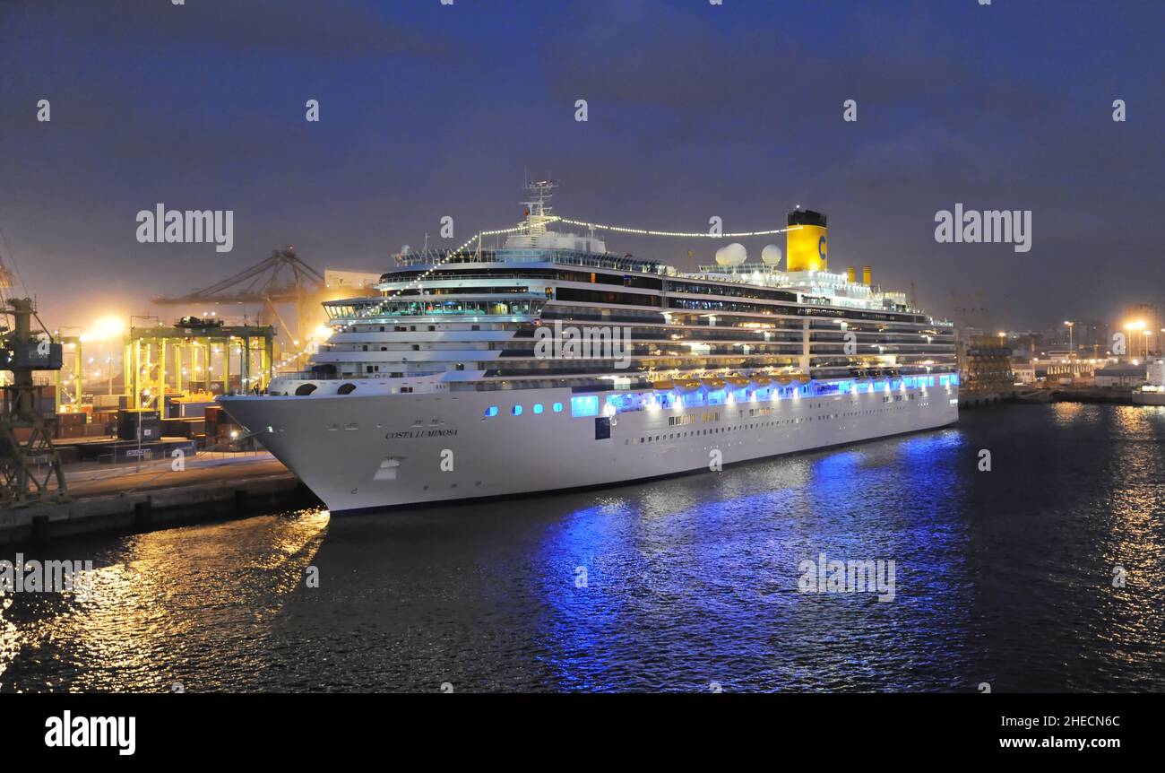 Costa Luminosa Cruise Ship Berthed in Casablanca, Morocco Stock Photo ...