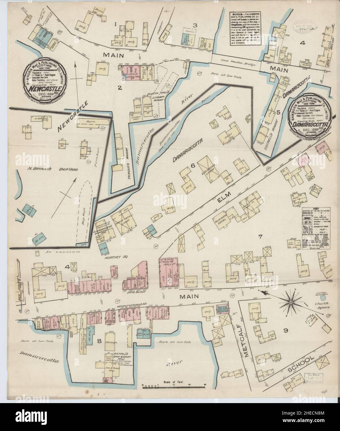 Sanborn Fire Insurance Map from Damariscottia, Lincoln County, Maine ...