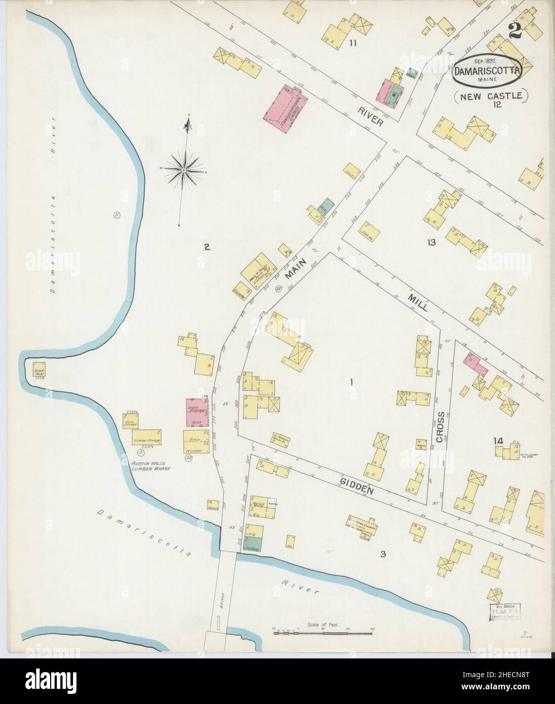 Sanborn Fire Insurance Map from Damariscottia, Lincoln County, Maine ...