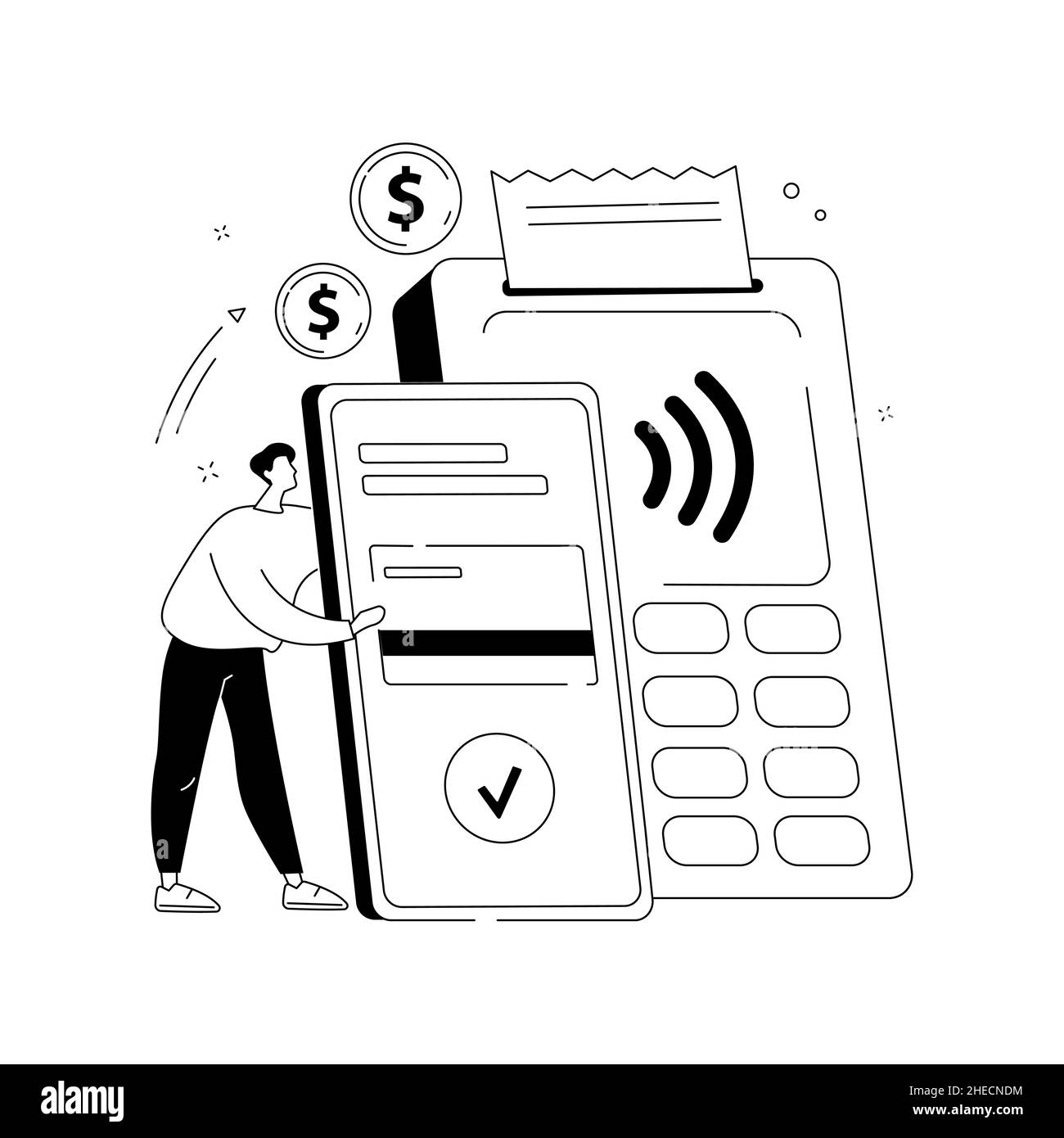 Contactless payment abstract concept vector illustration Stock Vector ...