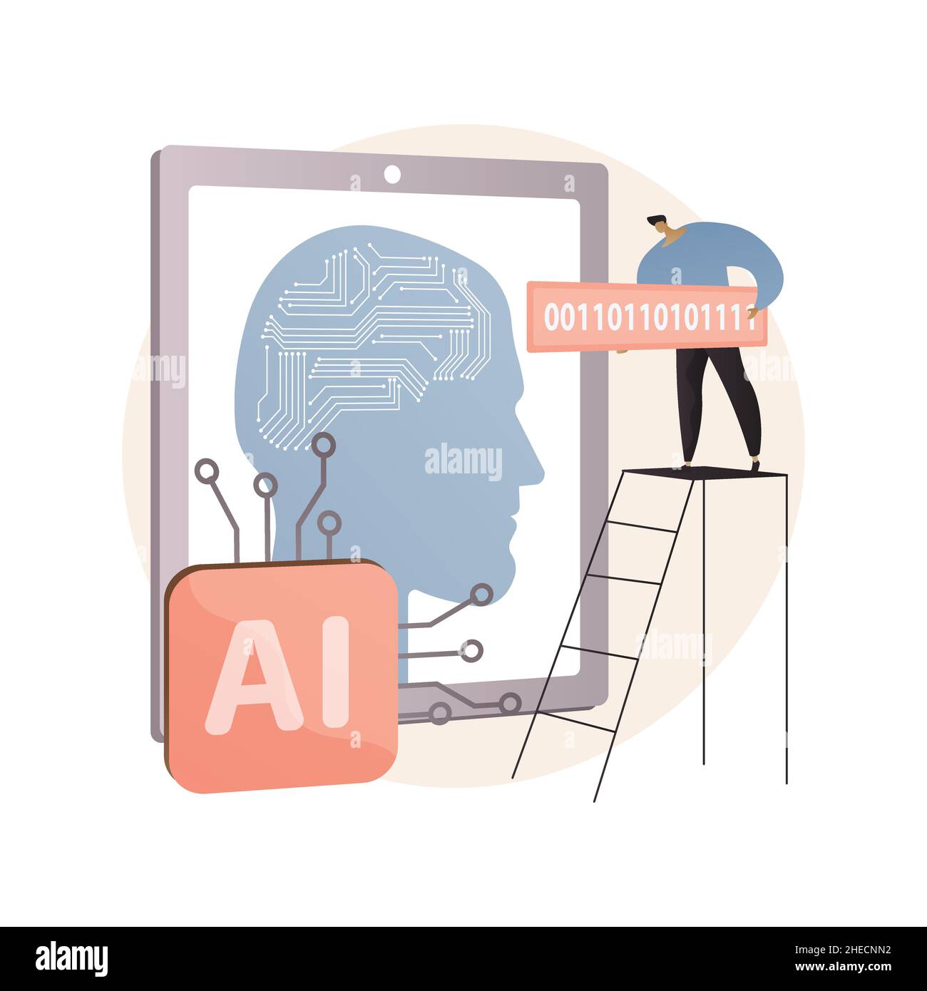 Artificial intelligence abstract concept vector illustration Stock ...