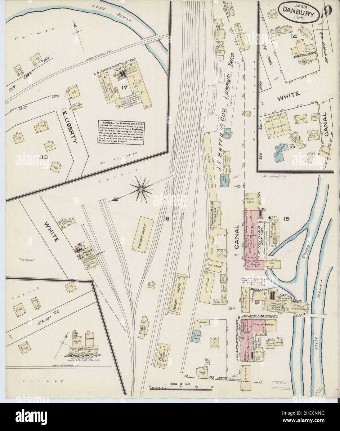 Map of danbury hi-res stock photography and images - Alamy