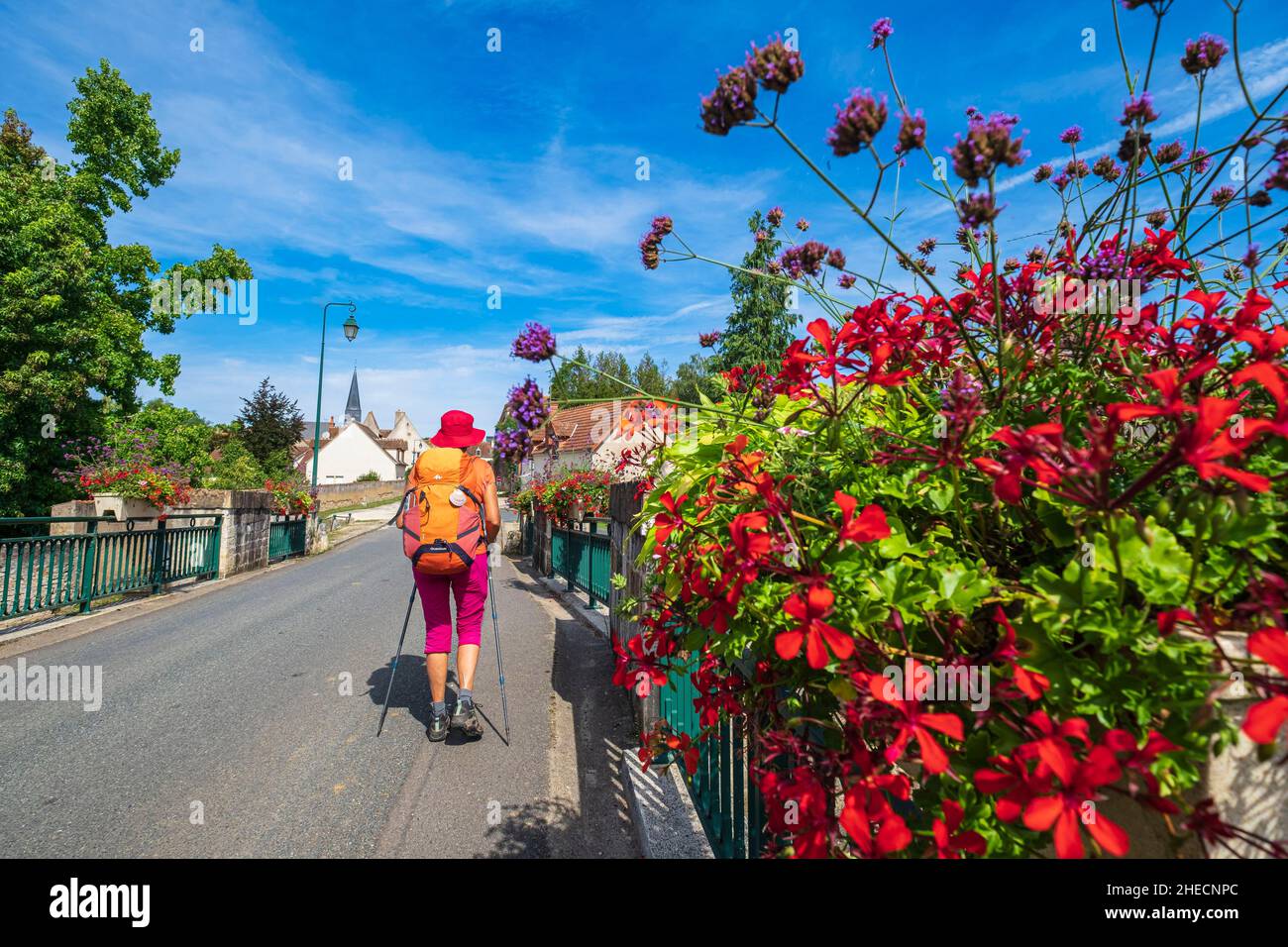 France, Cher, Charenton-du-Cher, hike on the Via Lemovicensis or ...