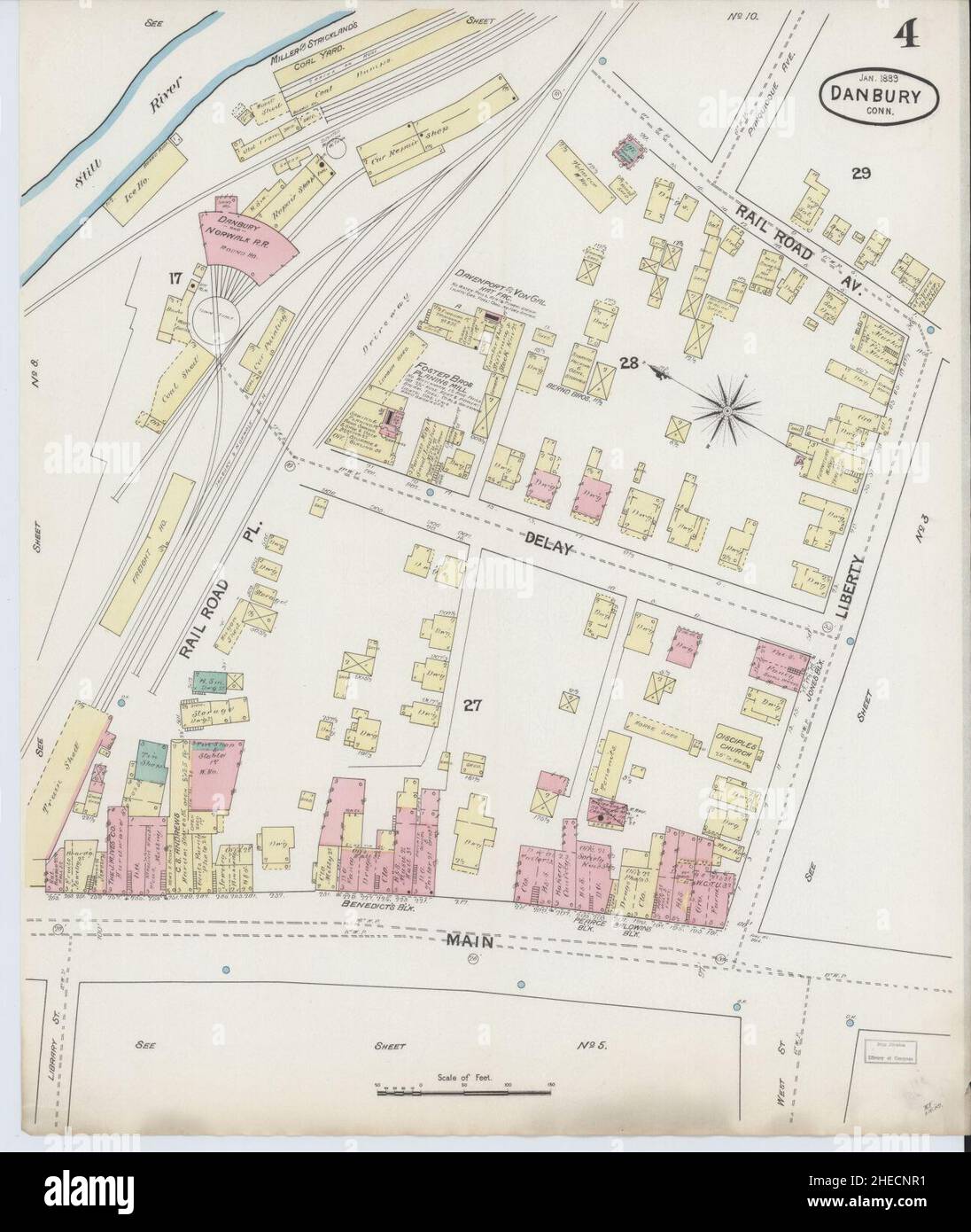 Danbury map hi-res stock photography and images - Alamy