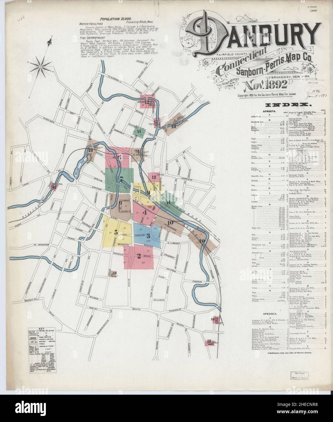 Danbury map hi-res stock photography and images - Alamy