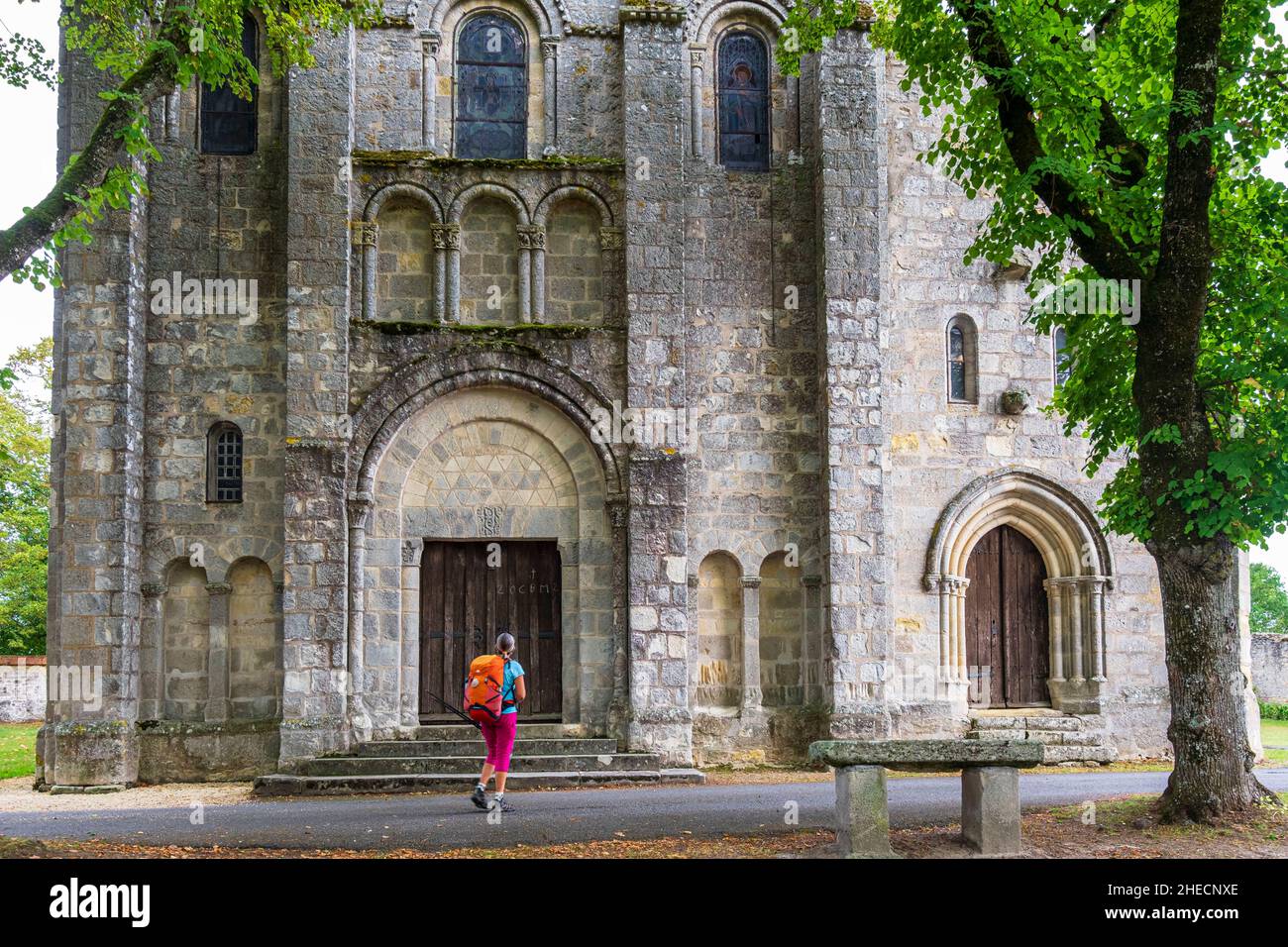 France, Cher, Le Chatelet, hike on the Via Lemovicensis or Vezelay Way ...