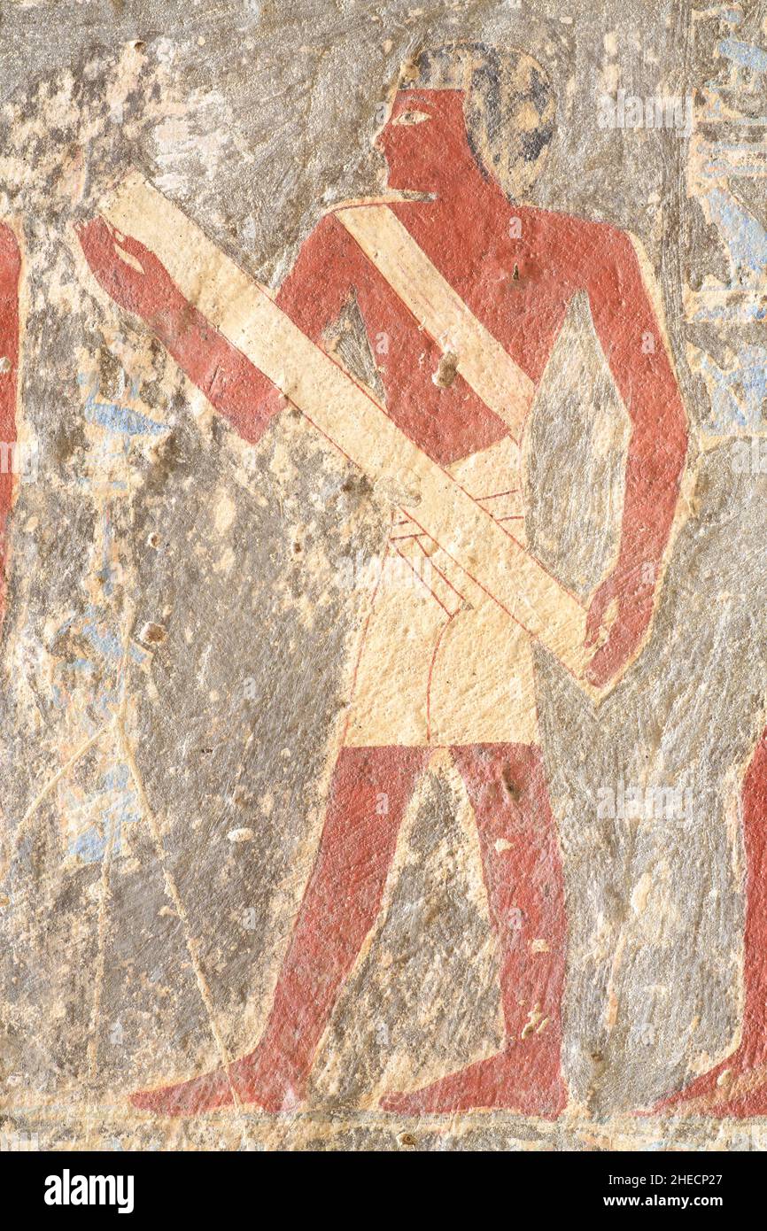 Egypt, Upper Egypt, Nile valley, El Kab, rock tomb of the High Priest ...