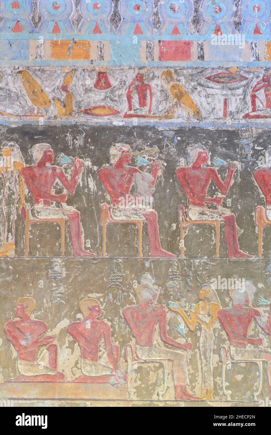 Egypt, Upper Egypt, Nile valley, El Kab, rock tomb of the High Priest ...