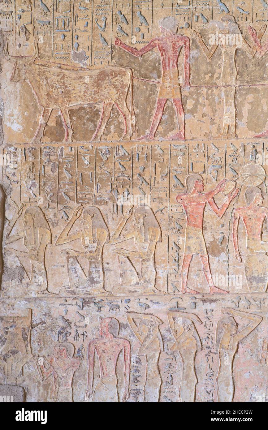 Egypt, Upper Egypt, Nile valley, El Kab, rock tomb of the High Priest ...