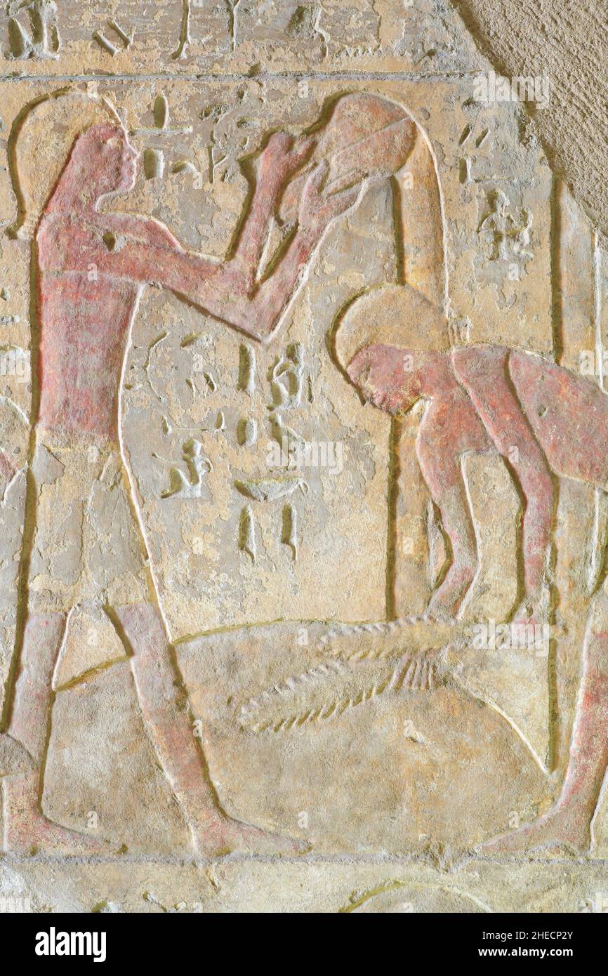 Egypt, Upper Egypt, Nile valley, El Kab, rock tomb of the High Priest ...