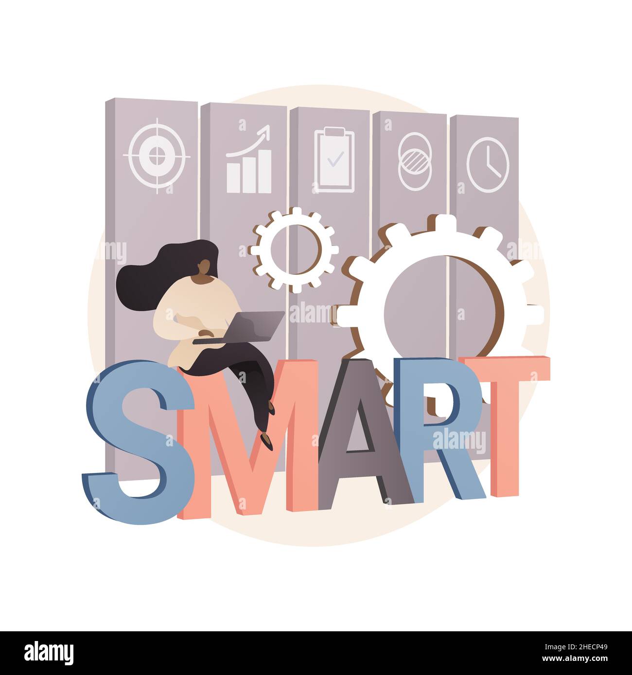SMART Objectives abstract concept vector illustration Stock Vector ...