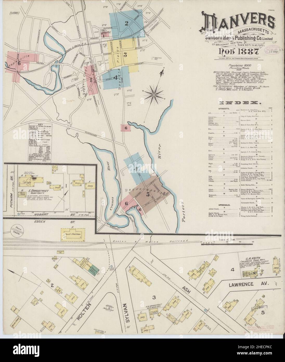 Danvers map hi-res stock photography and images - Alamy