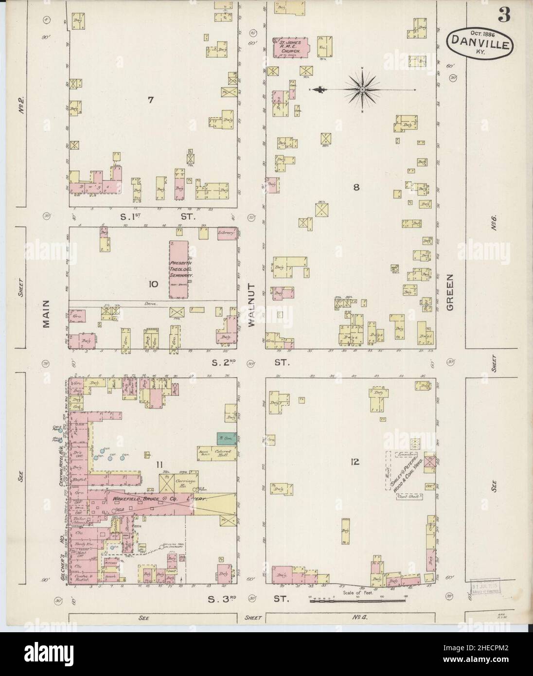 Map of danville kentucky hi-res stock photography and images - Alamy