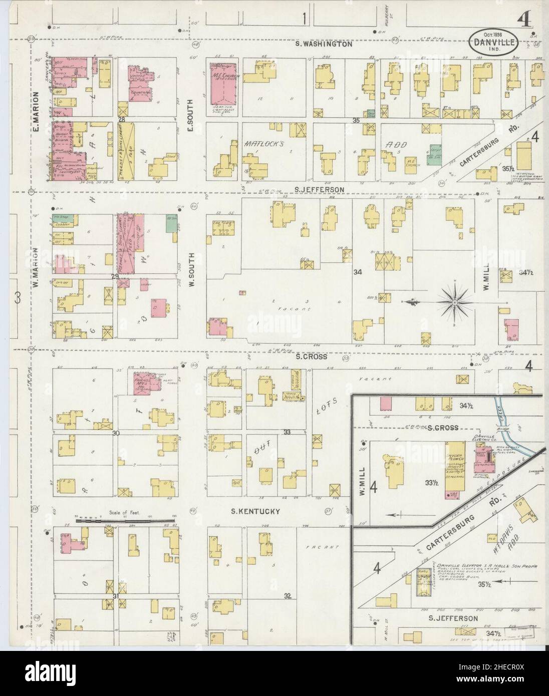 Hendricks county map hi-res stock photography and images - Alamy