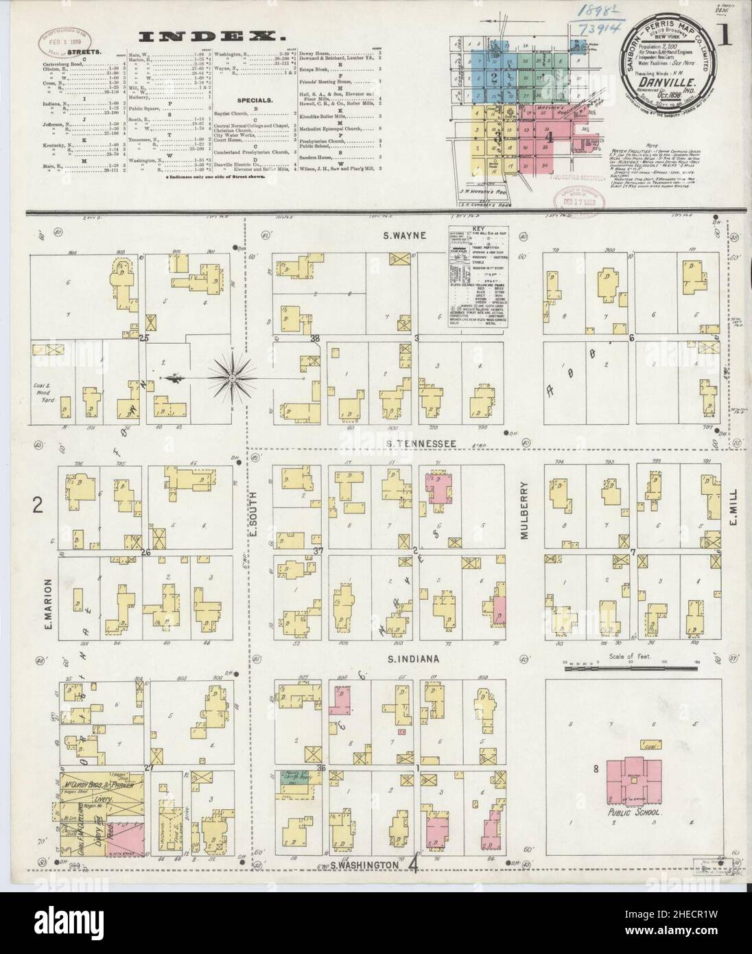 Hendricks county map hi-res stock photography and images - Alamy
