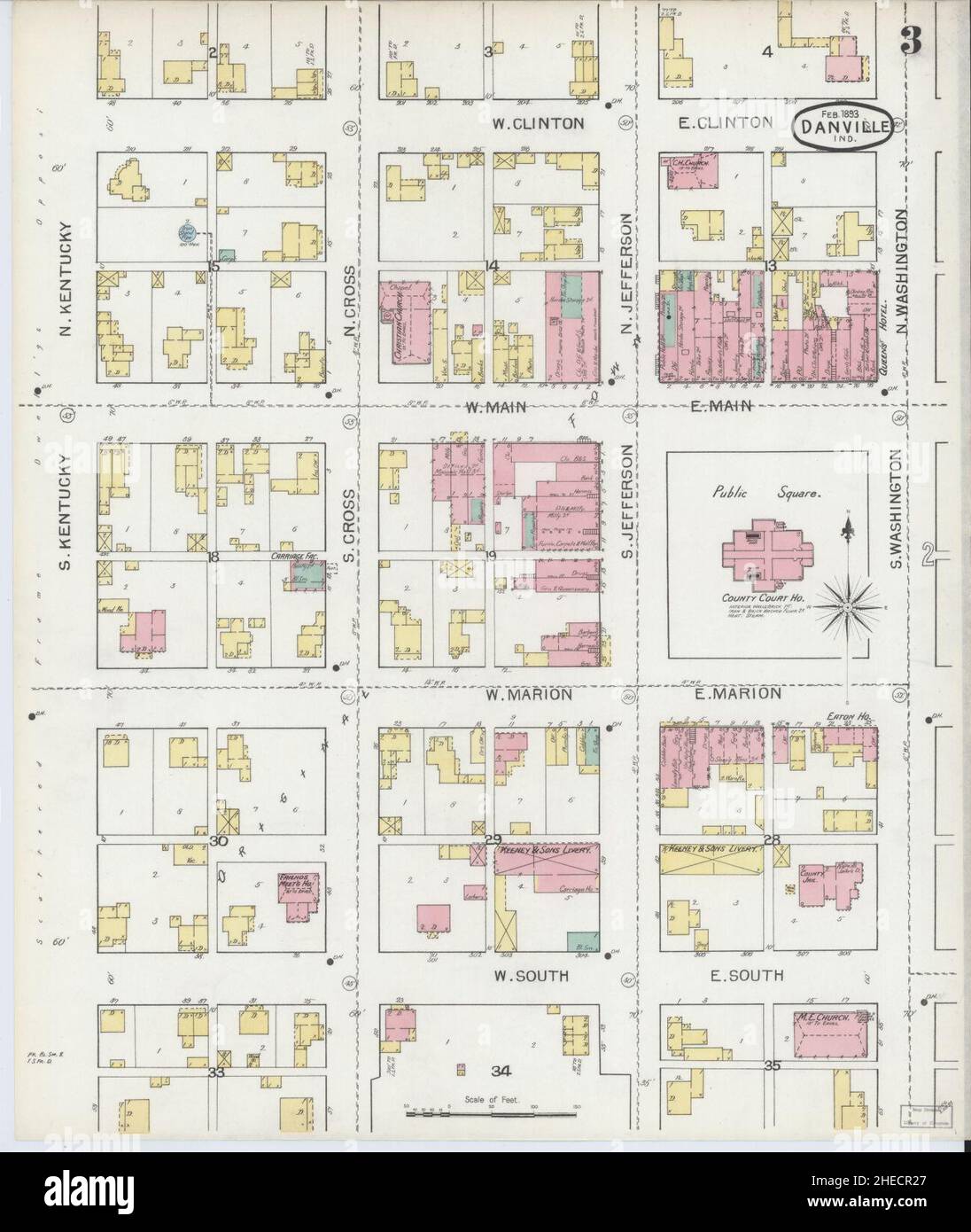 Hendricks county map hi-res stock photography and images - Alamy