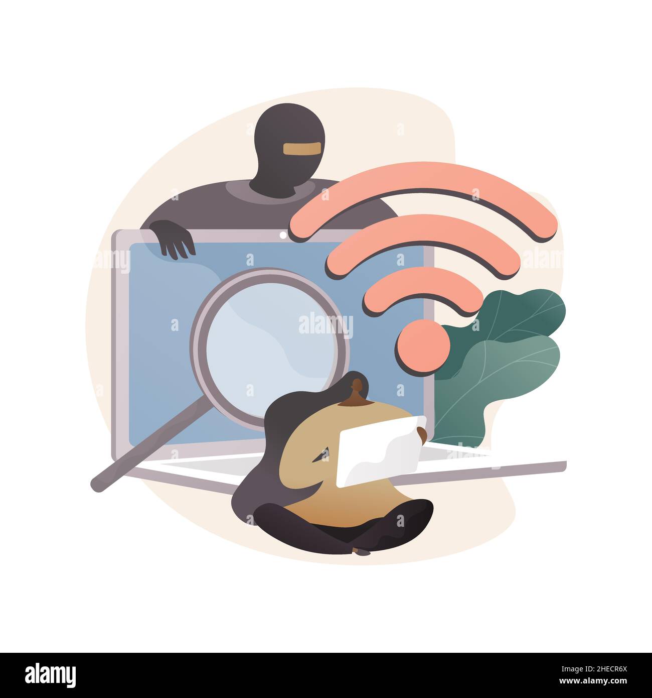 Data stealing malware abstract concept vector illustration Stock Vector ...