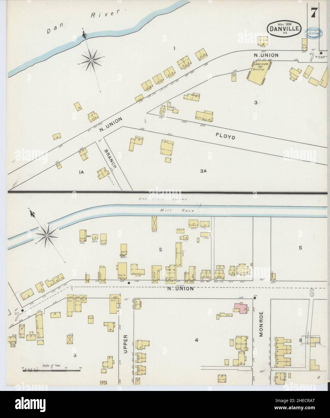 Map of danville hi-res stock photography and images - Alamy