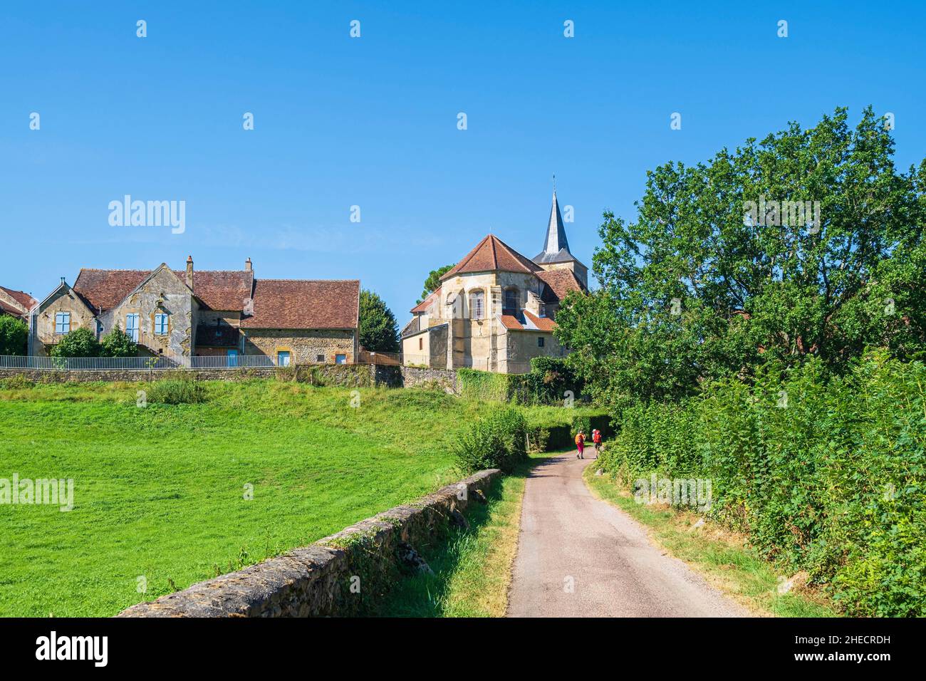France, Nievre, Morvan regional natural park, Bazoches, hike on the Via ...