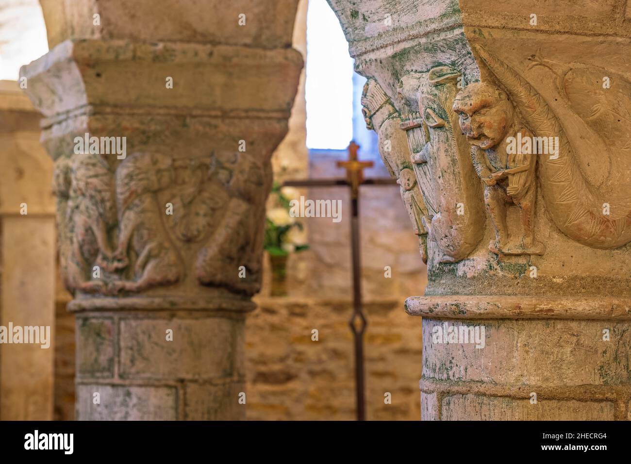 Romanesque crypt hi-res stock photography and images - Alamy