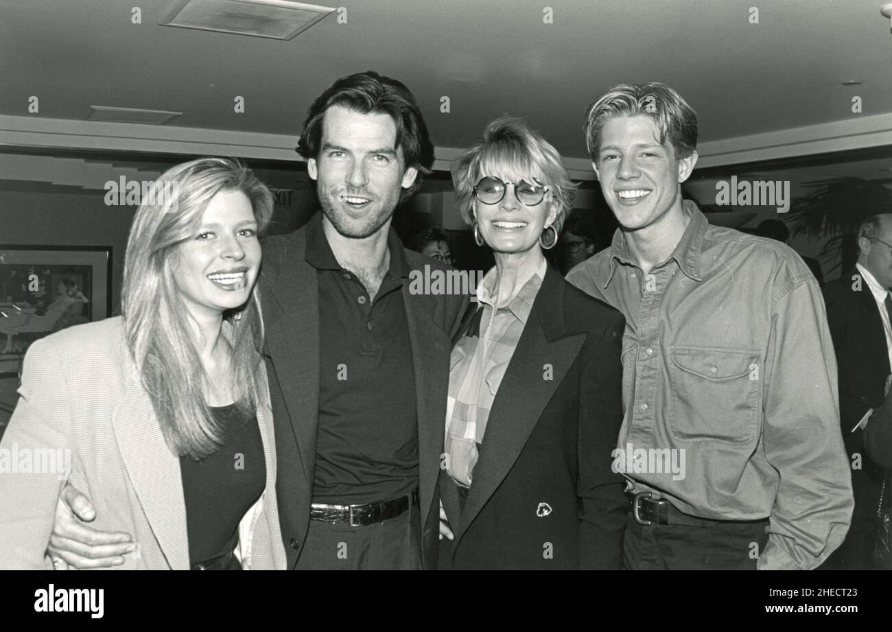 Los Angeles.CA.USA. LIBRARY. L-R: Charlotte Brosnan, Pierce Brosnan ...
