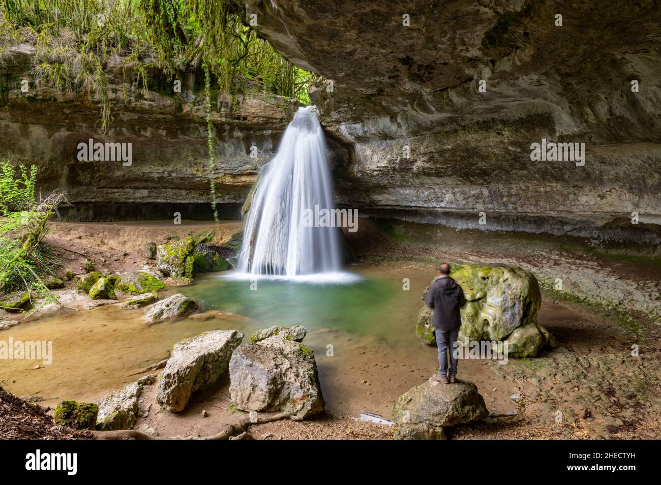 France, Ain, massif du Jura, Valromey, Arvi?re-en-Valromey, la casdade ...