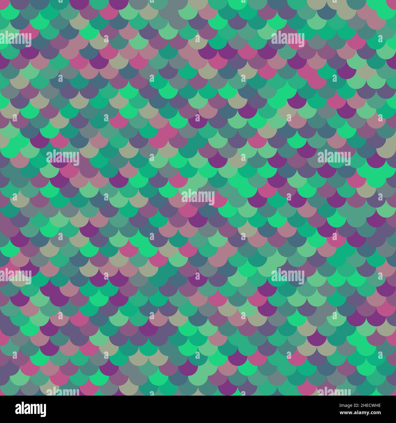 Mermaid, fish, dragon pink and blue marine scale seamless pattern ...