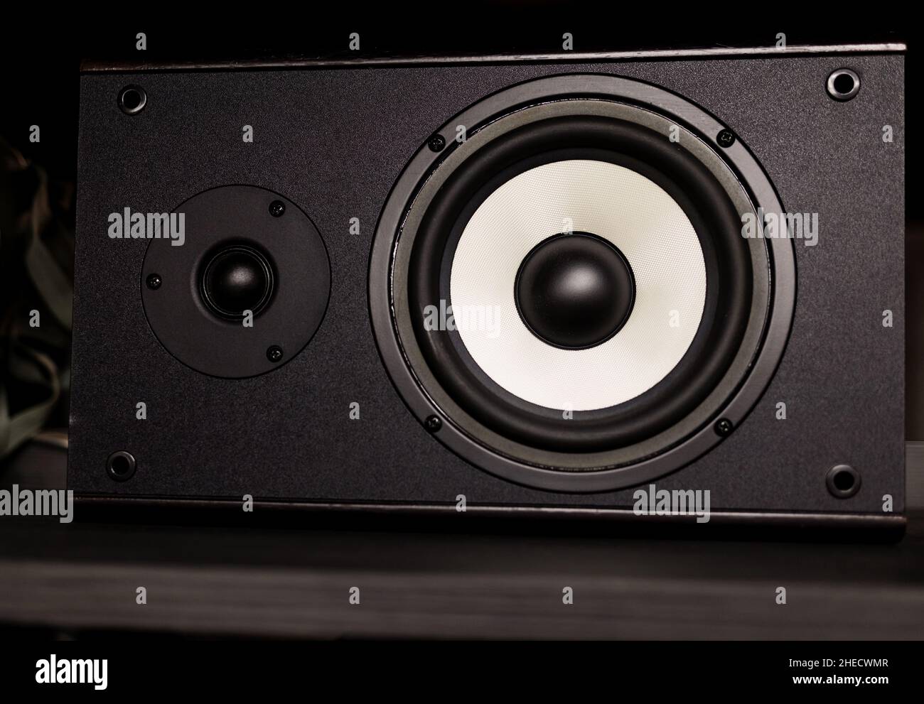 Multimedia speaker system with different speakers Stock Photo - Alamy