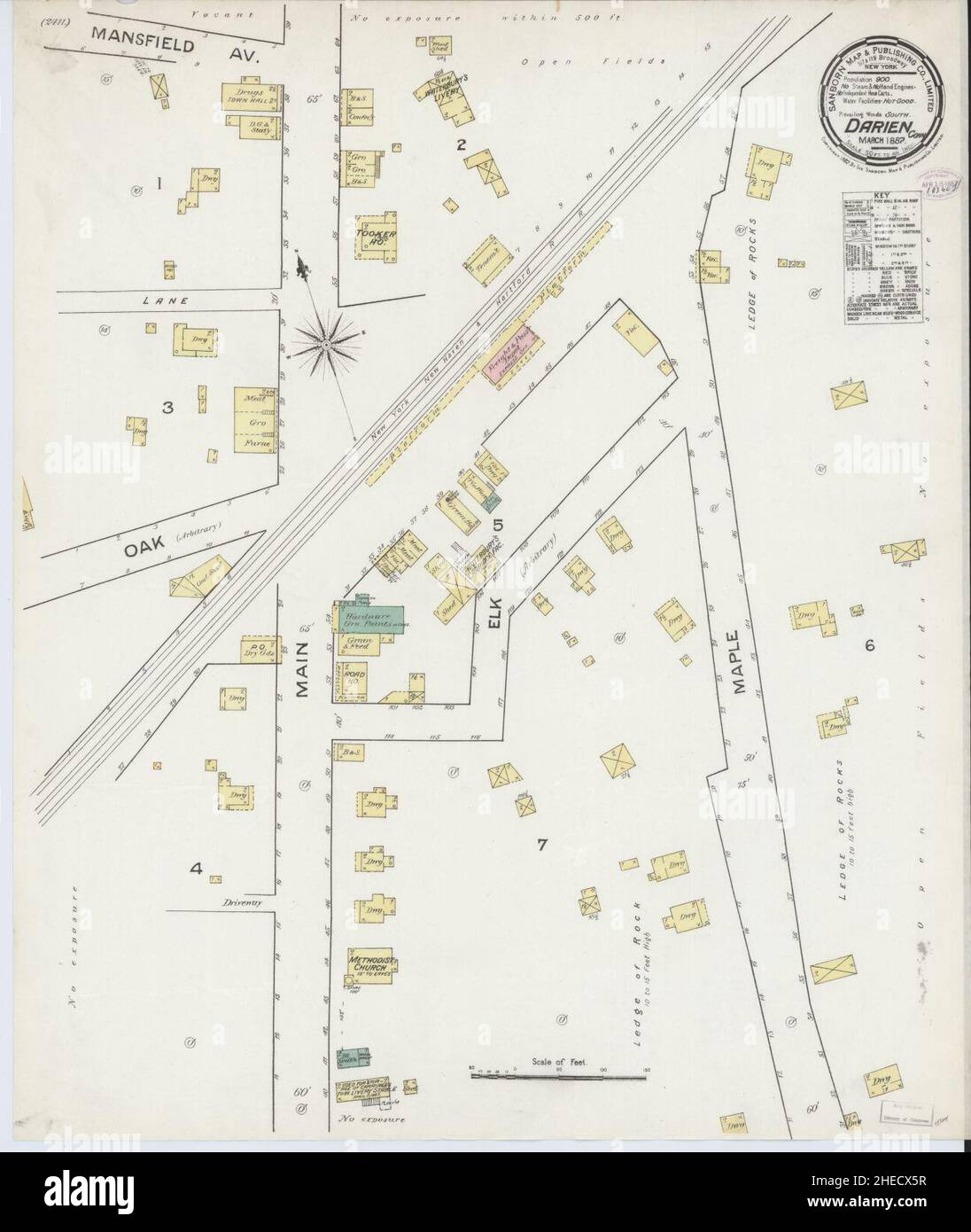 Sanborn Fire Insurance Map from Darien, Fairfield County, Connecticut ...