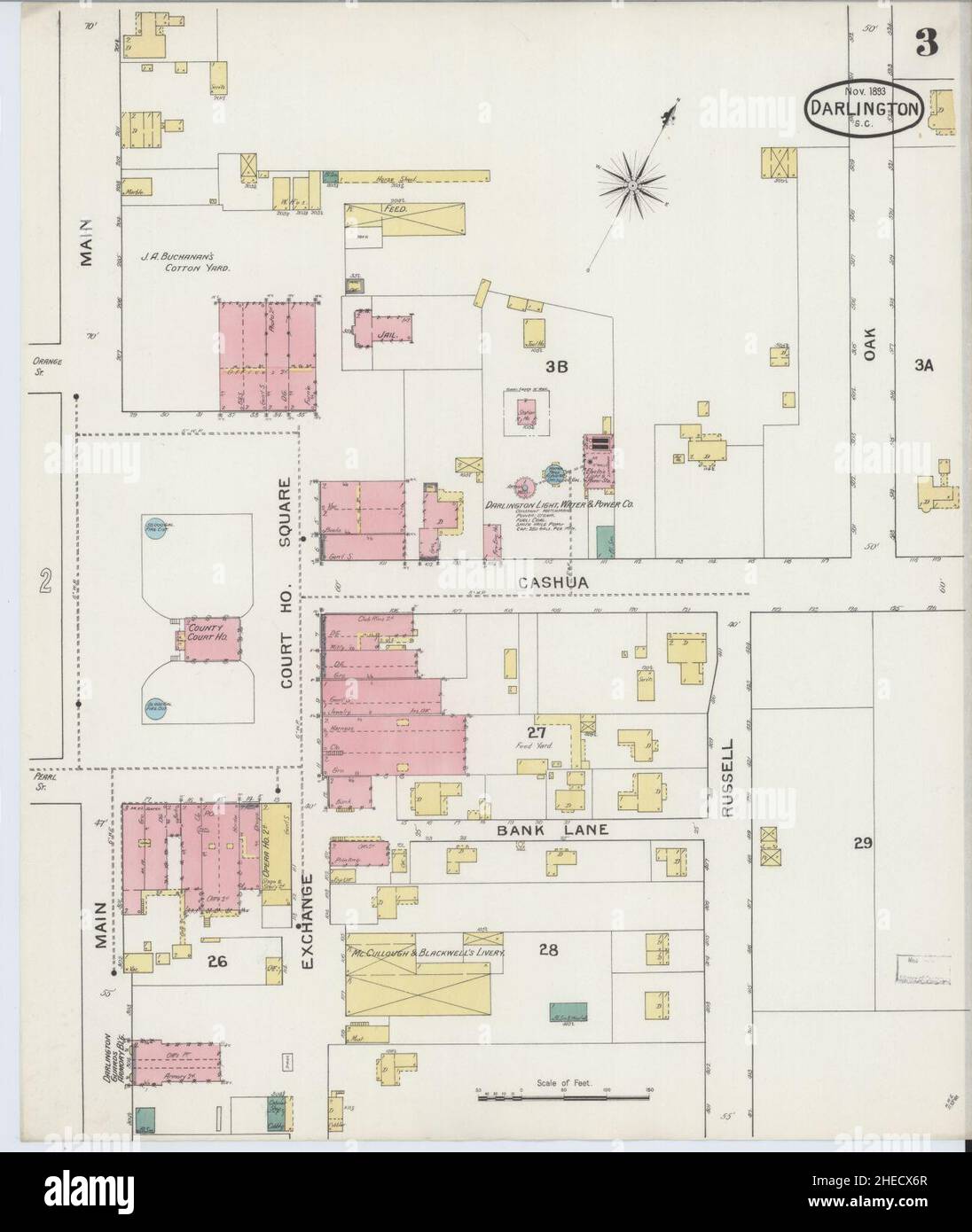 Darlington county map hi-res stock photography and images - Alamy