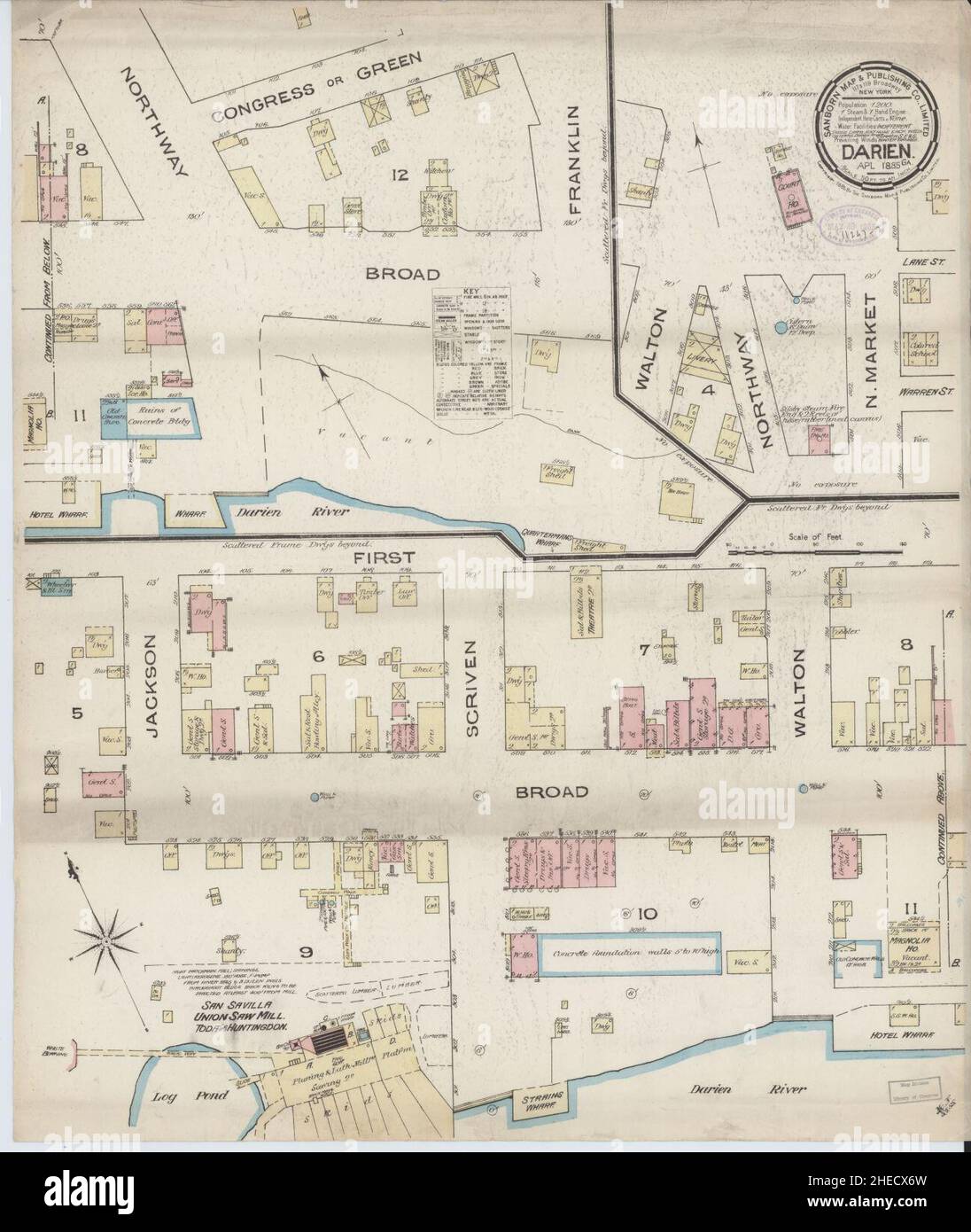Map of darien hi-res stock photography and images - Alamy
