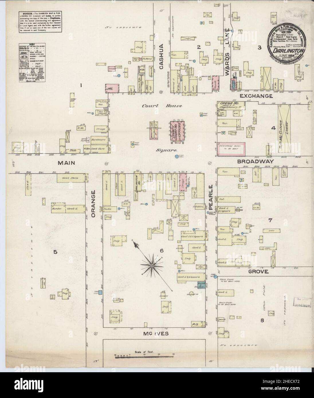 Darlington county map hi-res stock photography and images - Alamy