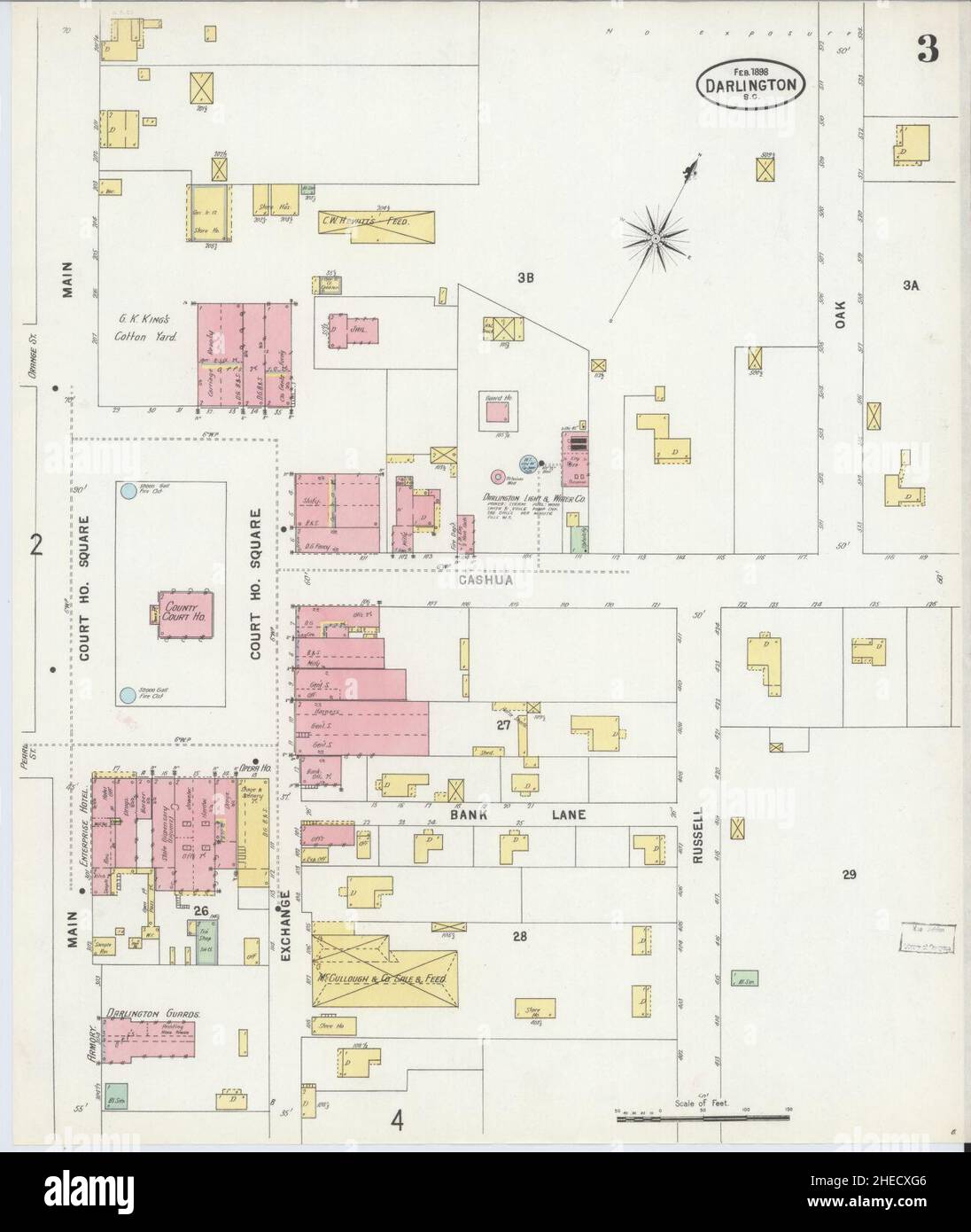 Darlington county map hi-res stock photography and images - Alamy