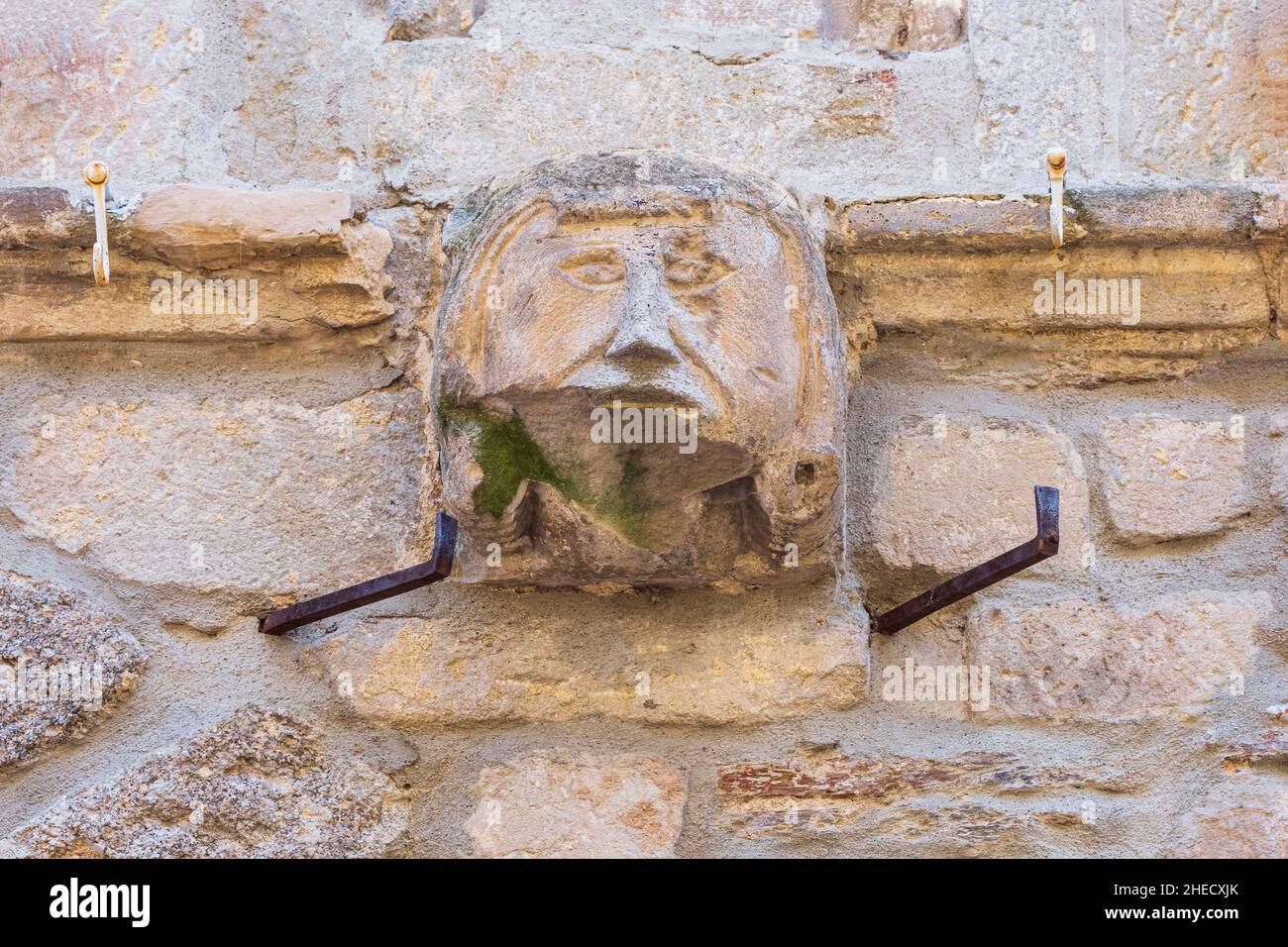 France, Gard, Genolhac, medieval village in the heart of the Cevennes ...