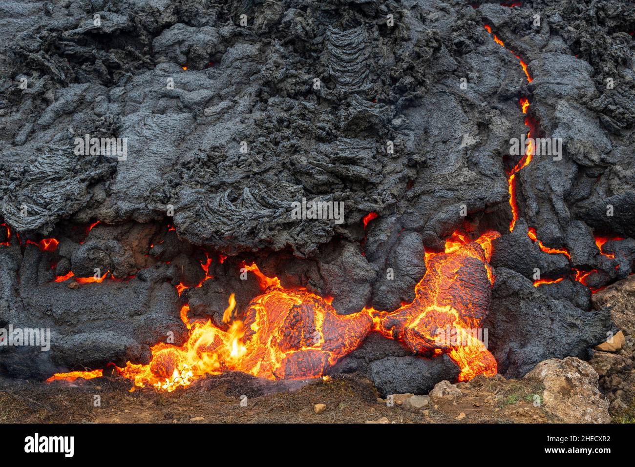 Iceland, Reykjanes Peninsula, Grindavik, Fagradalsfjall, Fagradalsfjall ...