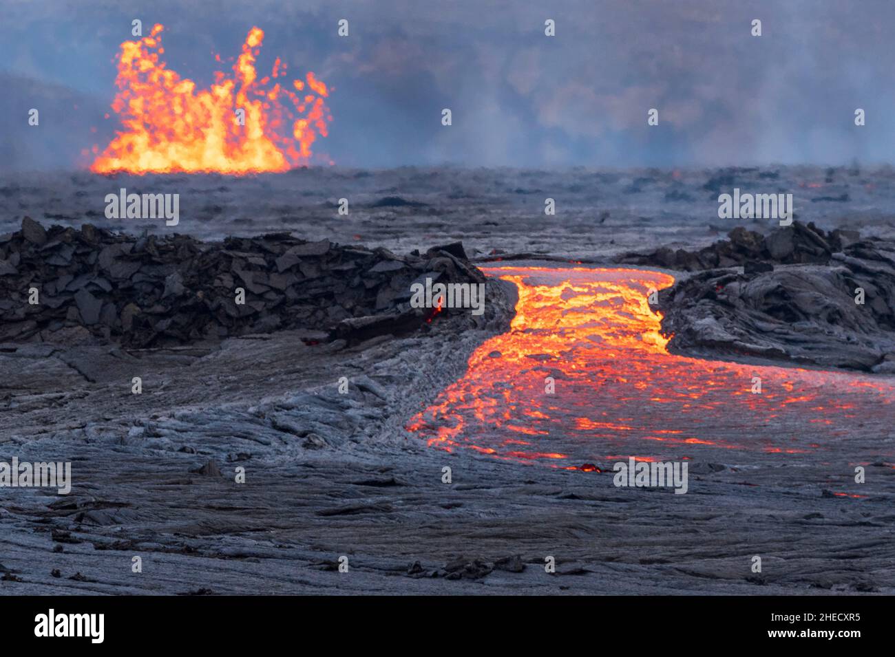Iceland, Reykjanes Peninsula, Grindavik, Fagradalsfjall, Fagradalsfjall ...
