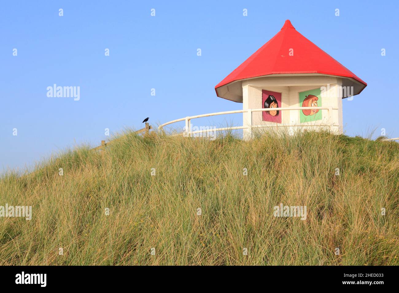Belgium, West Flanders, De Haan, Wenduine, rotunda Wenduine Spioenkop ...