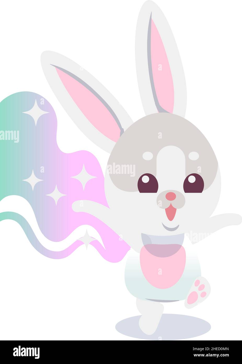 Magic rabbit. Cute funny character. Cartoon hare Stock Vector Image ...