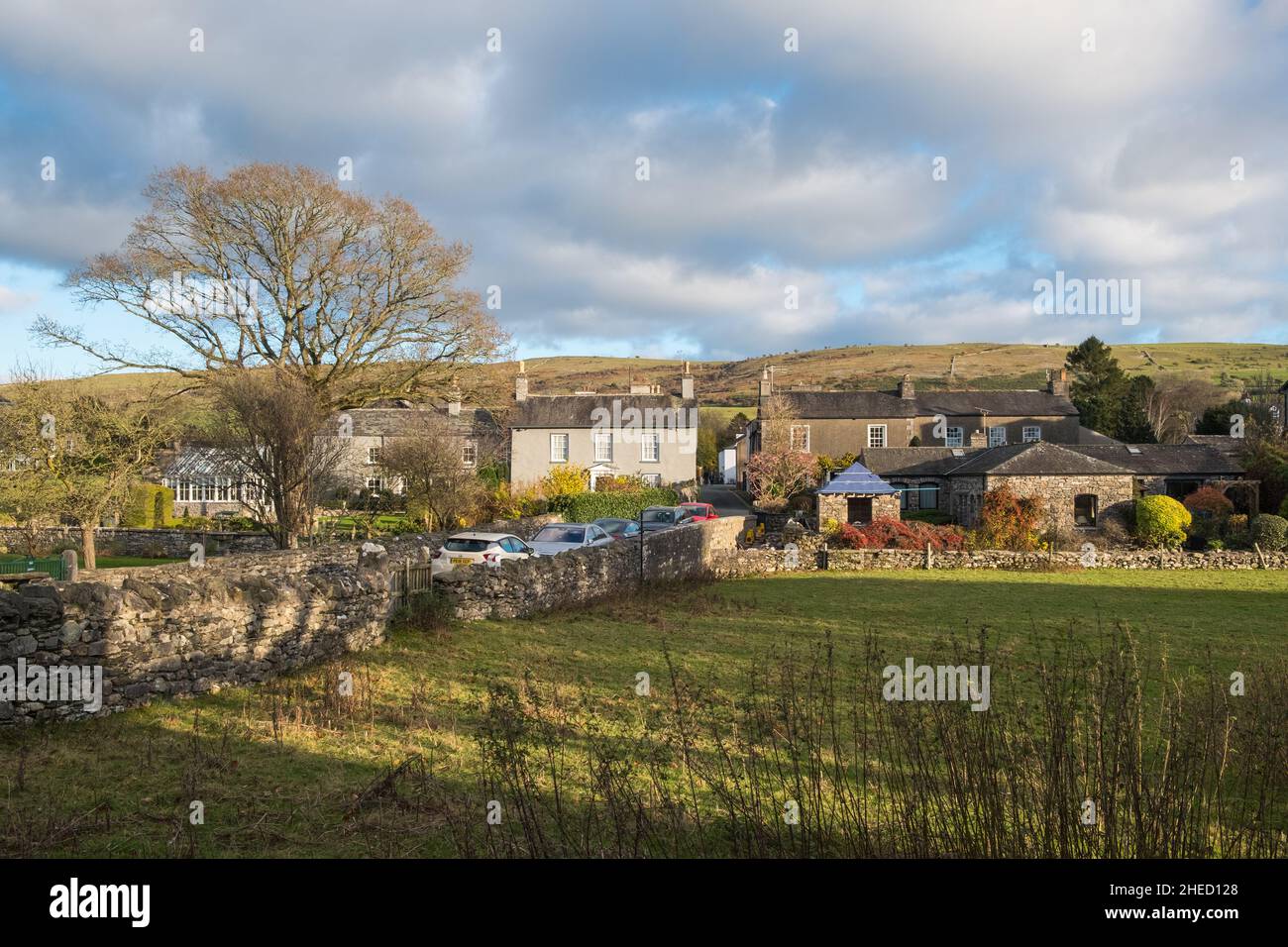 The village of Cartmel in the Lake District, Cumbria, UK Stock Photo ...