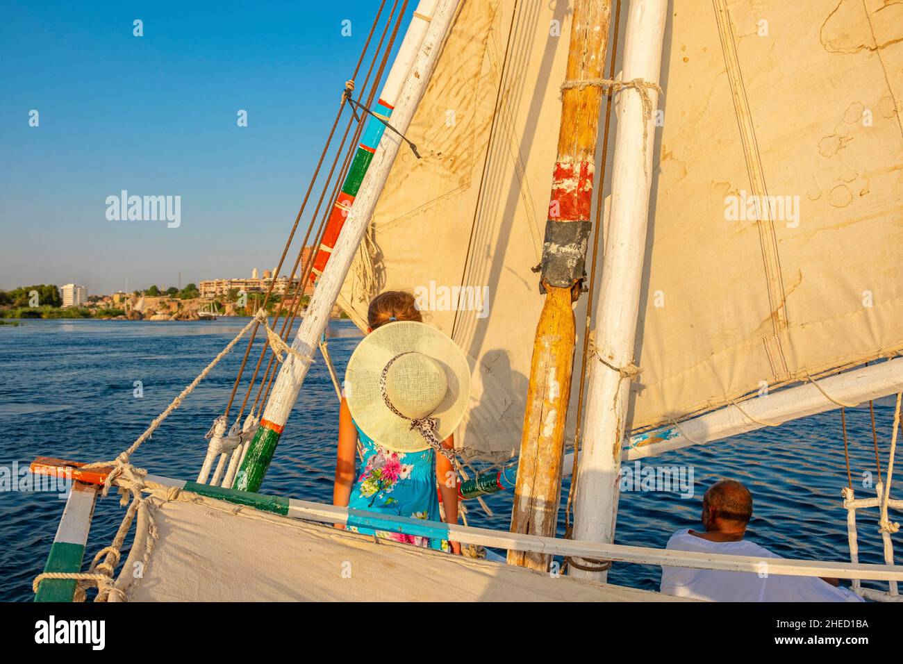 Egypt, Upper Egypt, Nile Valley, Aswan, felucca Stock Photo - Alamy
