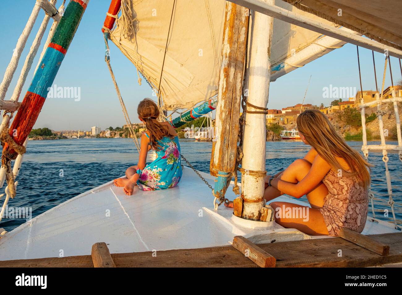 Egypt, Upper Egypt, Nile Valley, Aswan, felucca Stock Photo - Alamy