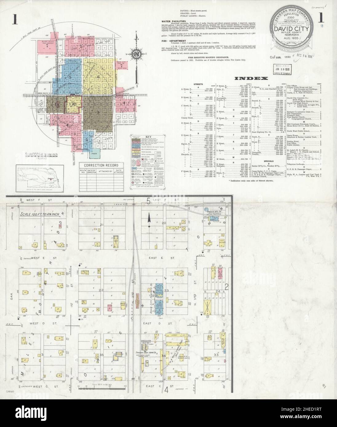 Sanborn Fire Insurance Map from David City, Butler County, Nebraska ...