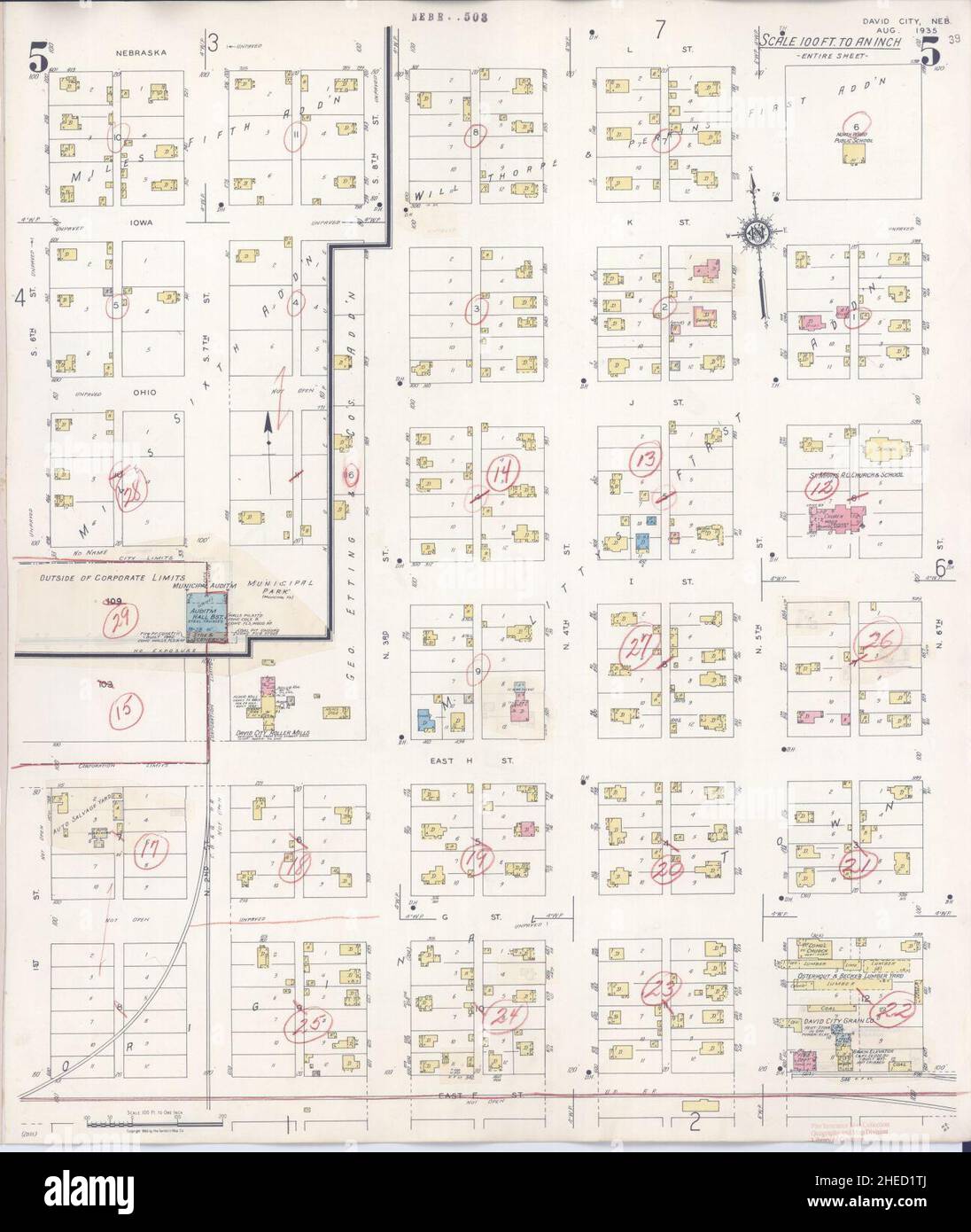 Map of david city hi-res stock photography and images - Alamy