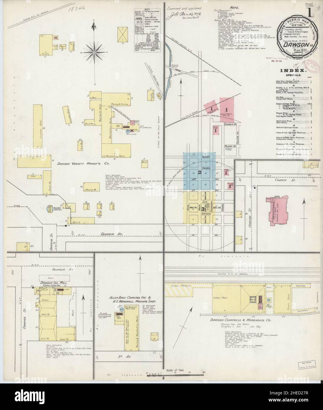 Dawson georgia map hi-res stock photography and images - Alamy