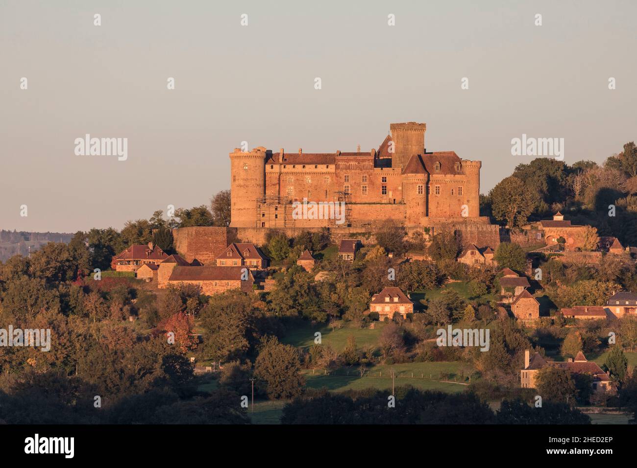France, Lot, Prudhomat, Castelnau Bretenoux castle Stock Photo - Alamy