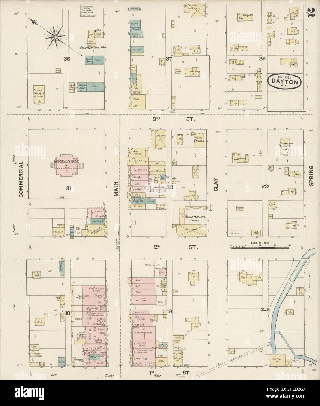 Map of dayton washington hi-res stock photography and images - Alamy