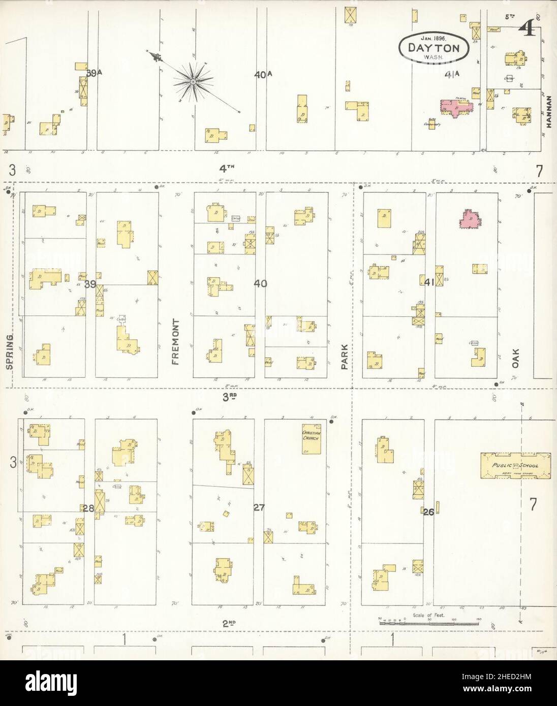 Map of dayton washington hi-res stock photography and images - Alamy