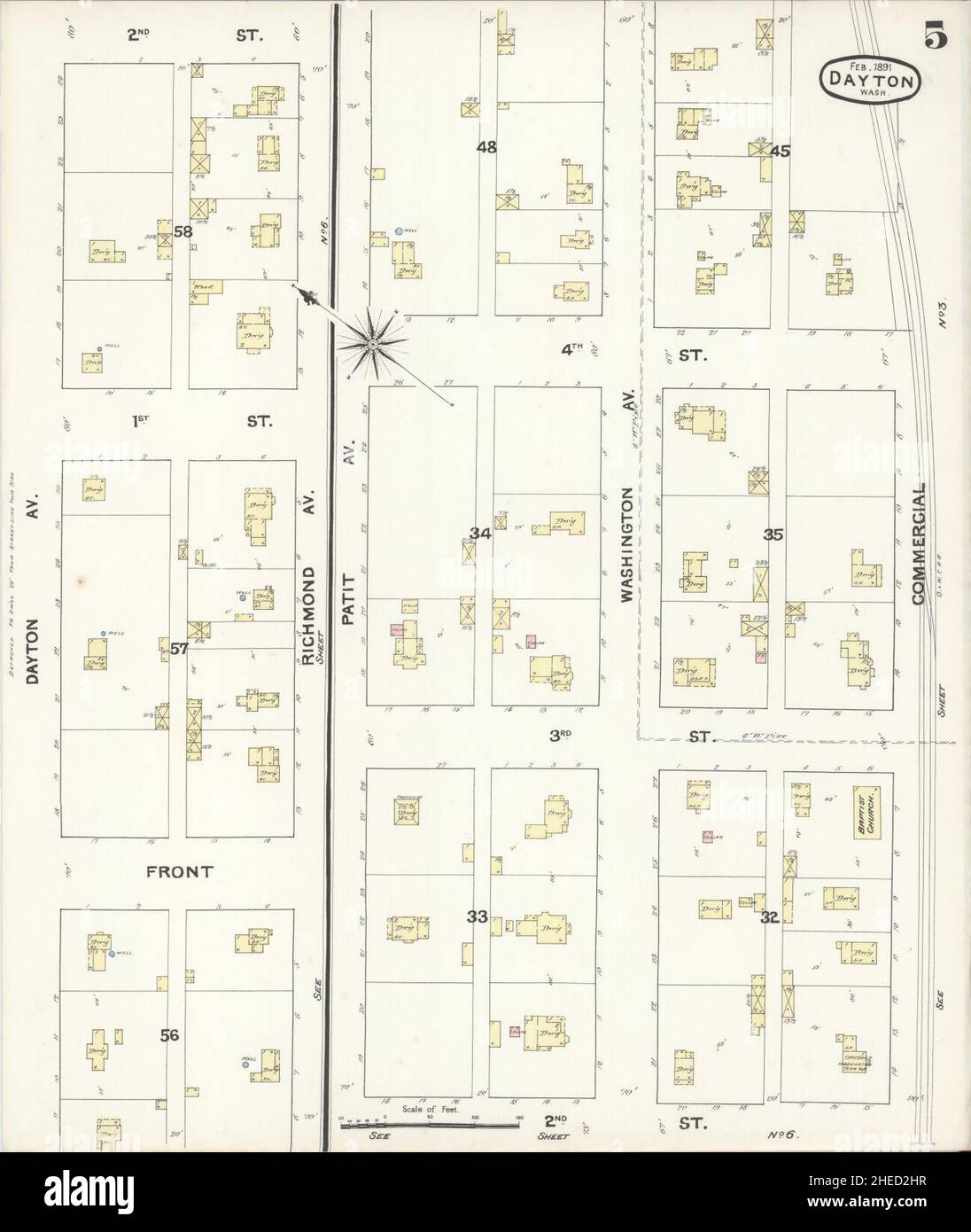 Map of dayton washington hi-res stock photography and images - Alamy