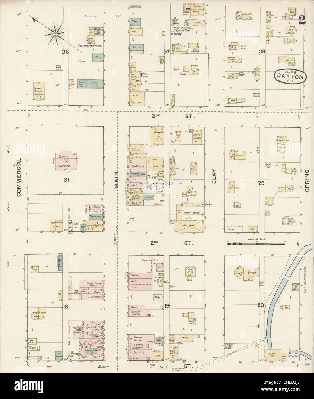 Map of dayton washington hi-res stock photography and images - Alamy